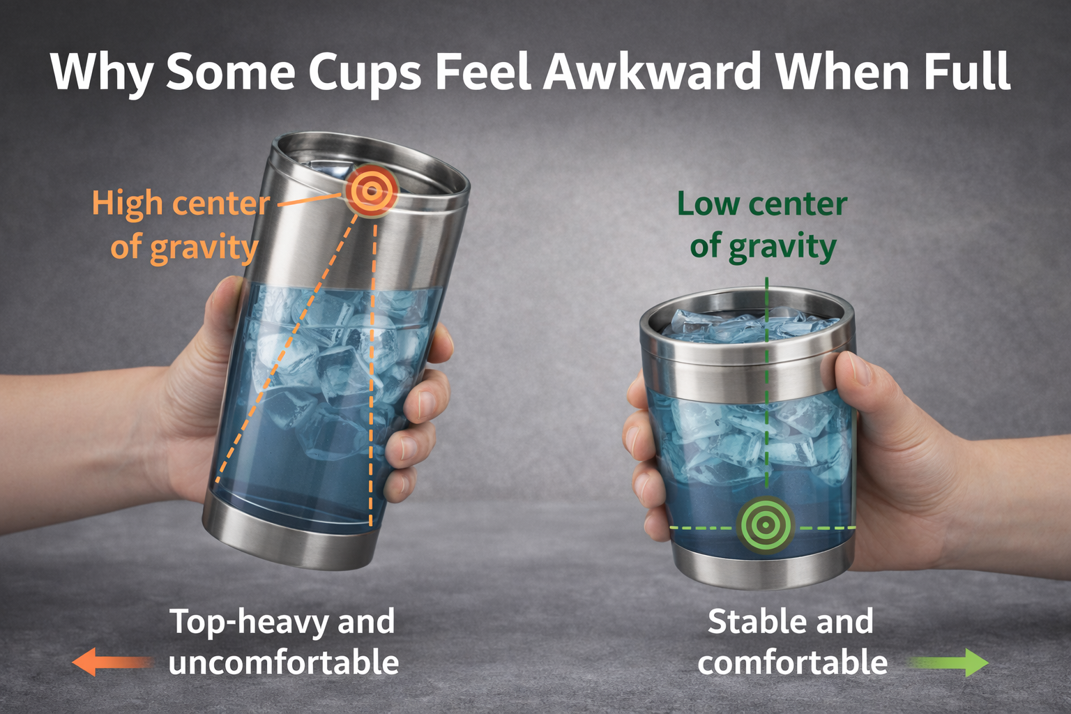 Why Some Cups Feel Awkward When Full